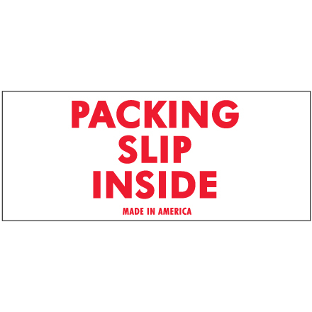 2 x 4" - "Packing Slip Inside" Labels | Hybrid Shipping Supplies