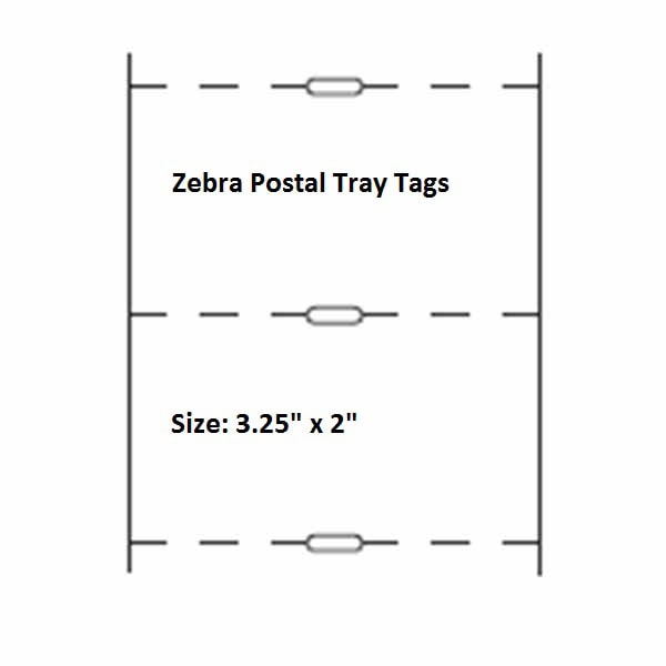 TT-2997 - Zebra Postal Tray Tags | Hybrid Shipping Supplies