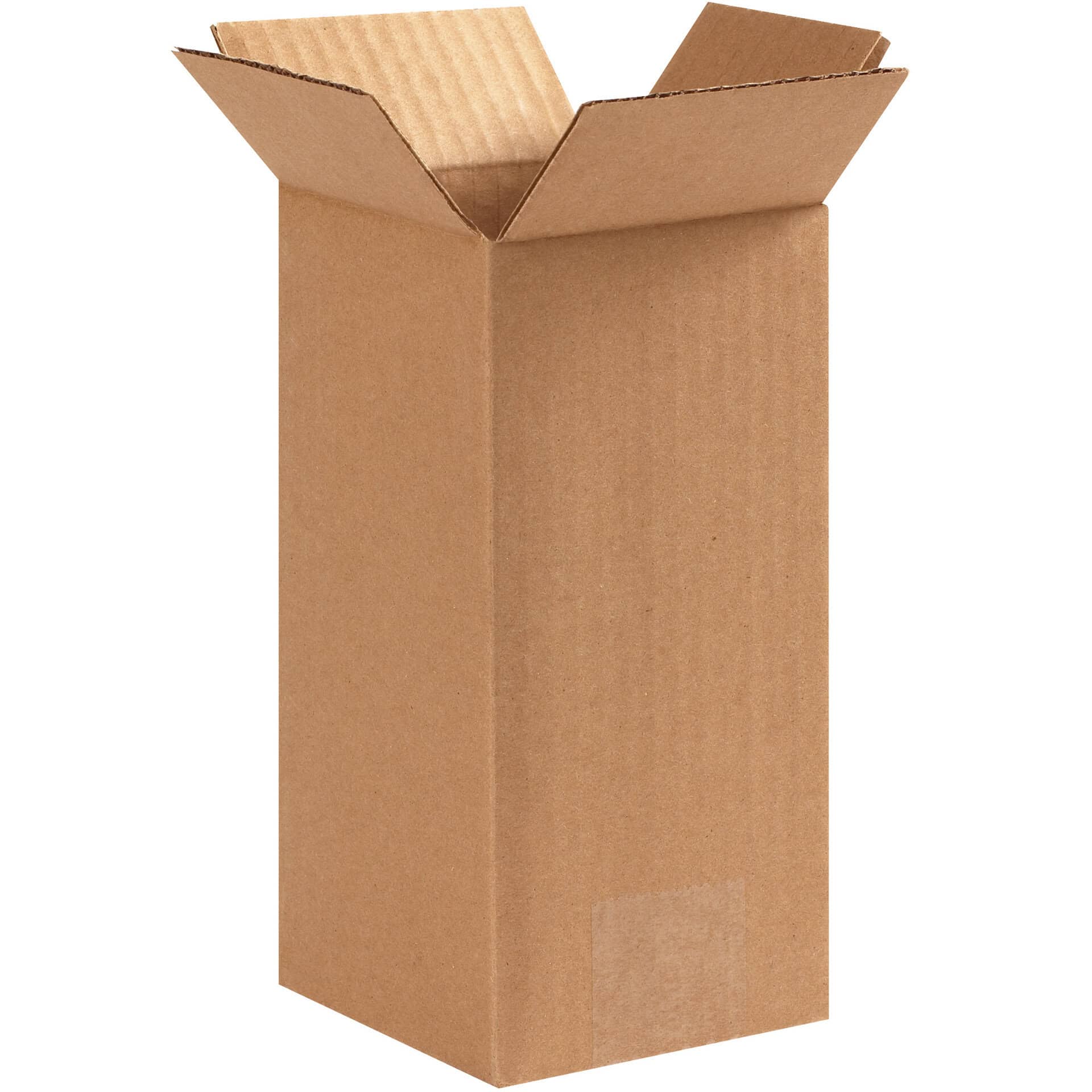 4 x 4 x 8" Tall Corrugated Boxes | Hybrid Shipping Supplies