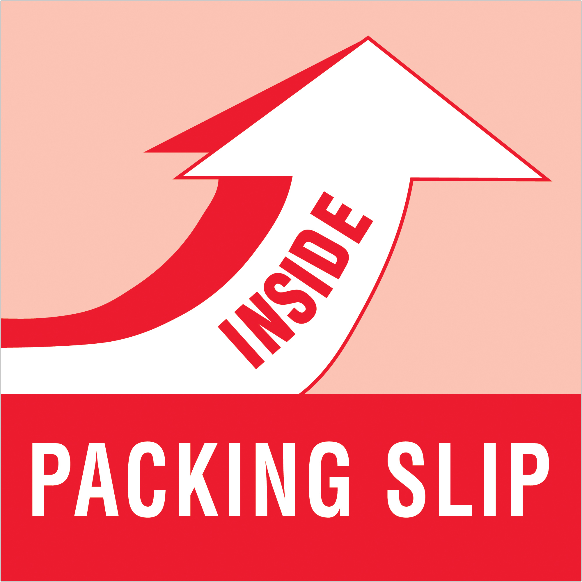 4 x 4" - "Packing Slip Inside" Labels | Hybrid Shipping Supplies