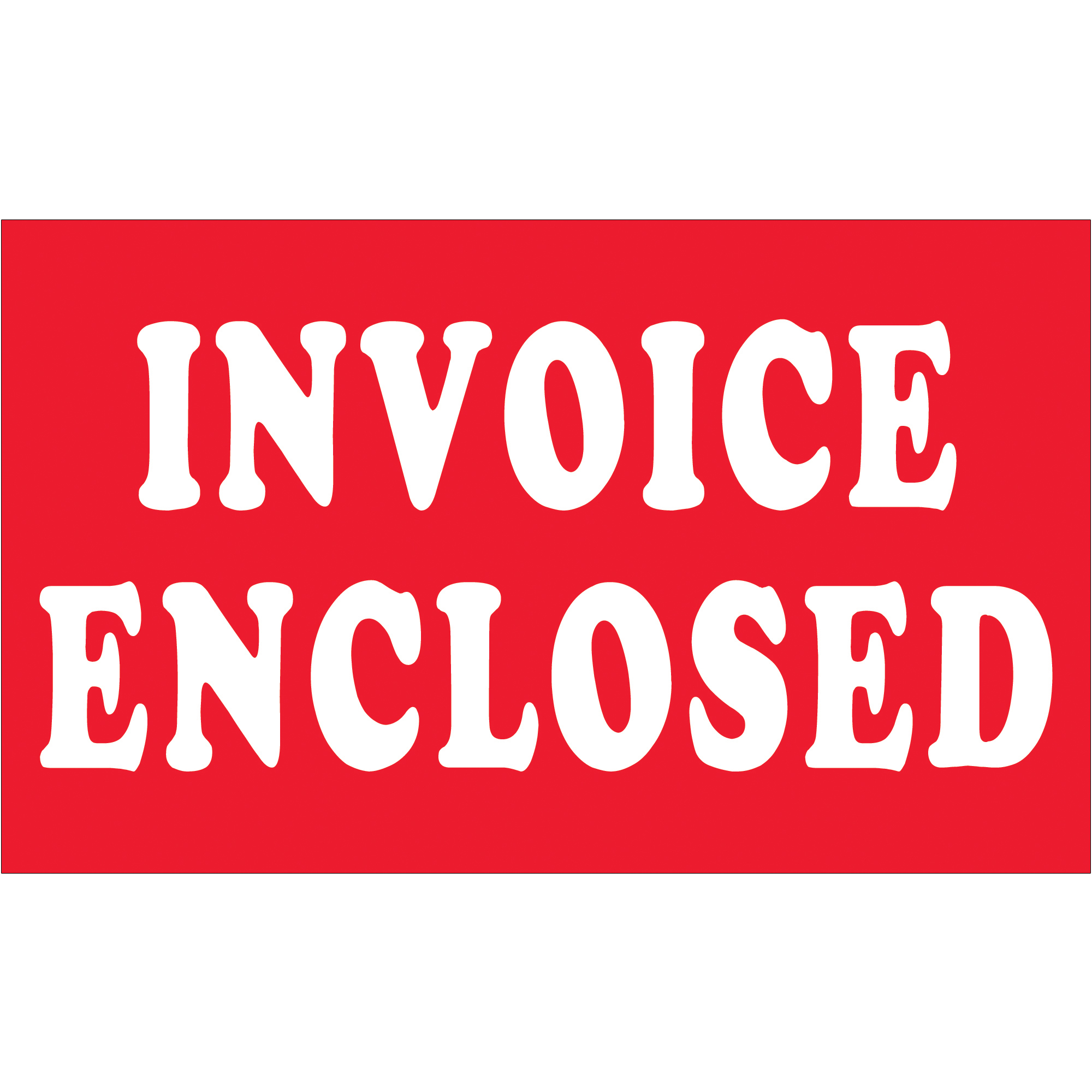 3 x 5" - "Invoice Enclosed" Labels | Hybrid Shipping Supplies