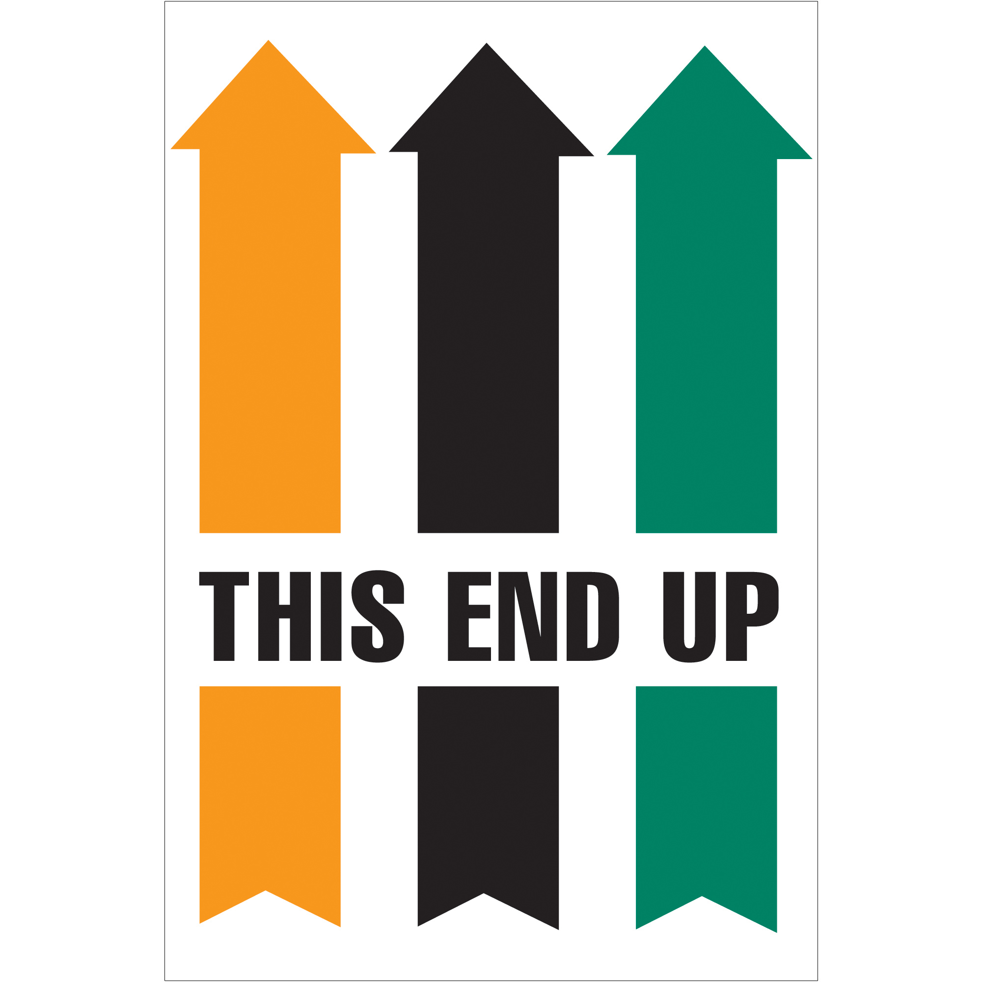 4 x 6" - "This End Up" Arrow Labels | Hybrid Shipping Supplies