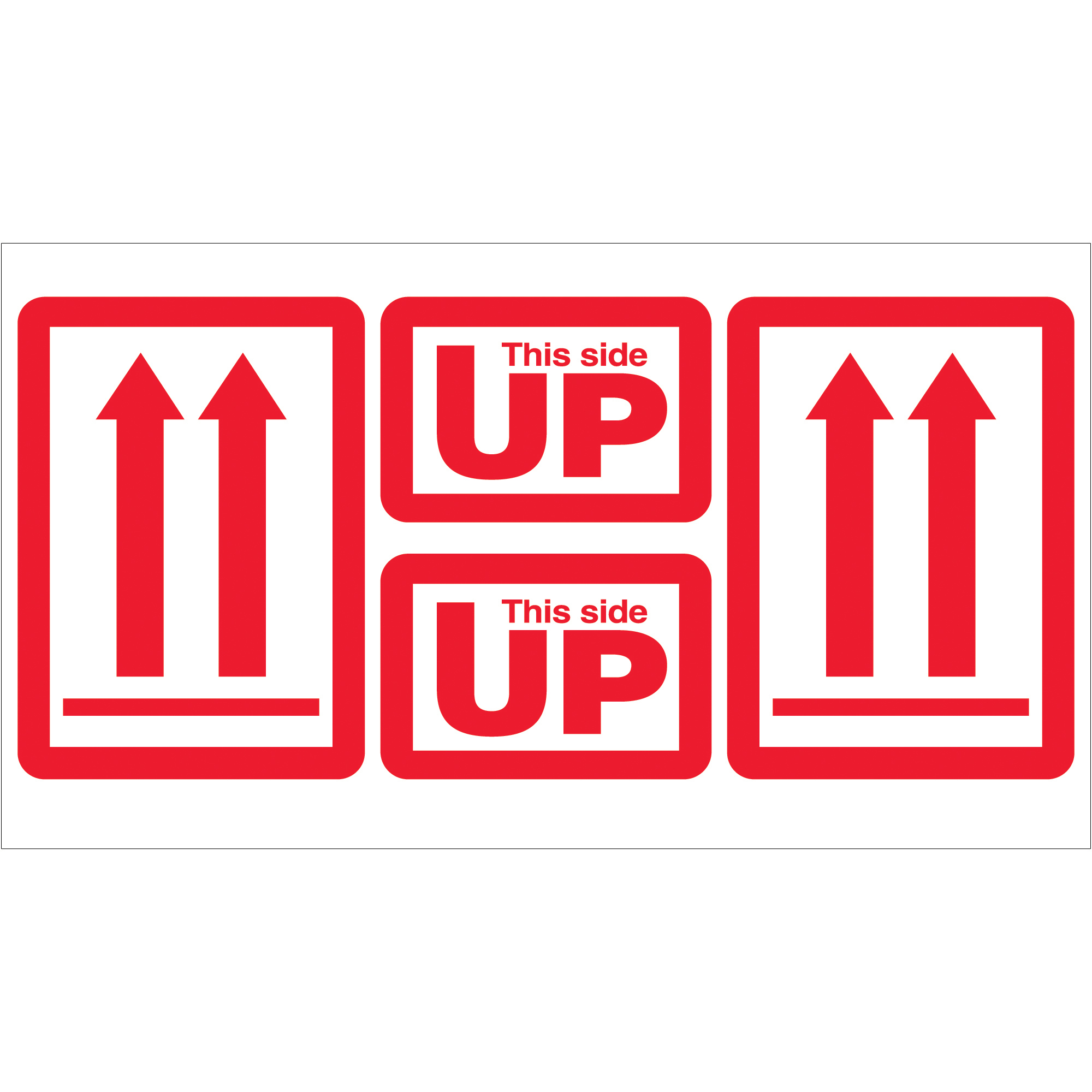 5 x 9" - "This Side Up" Arrow Labels | Hybrid Shipping Supplies
