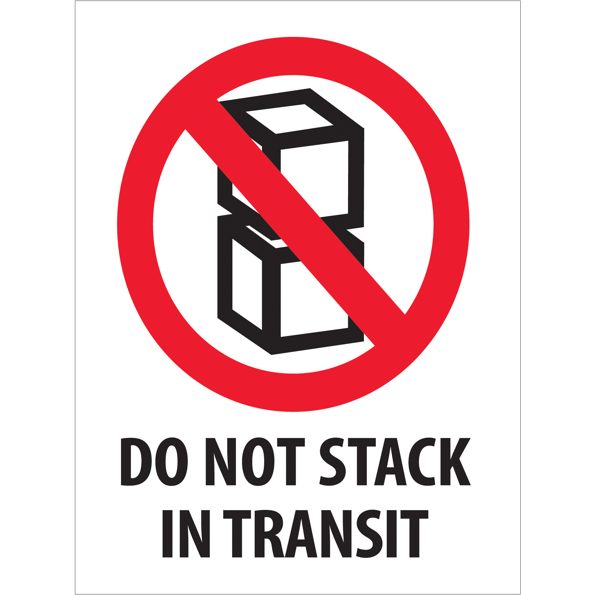 3 x 4" - "Do Not Stack In Transit" Labels | Hybrid Shipping Supplies