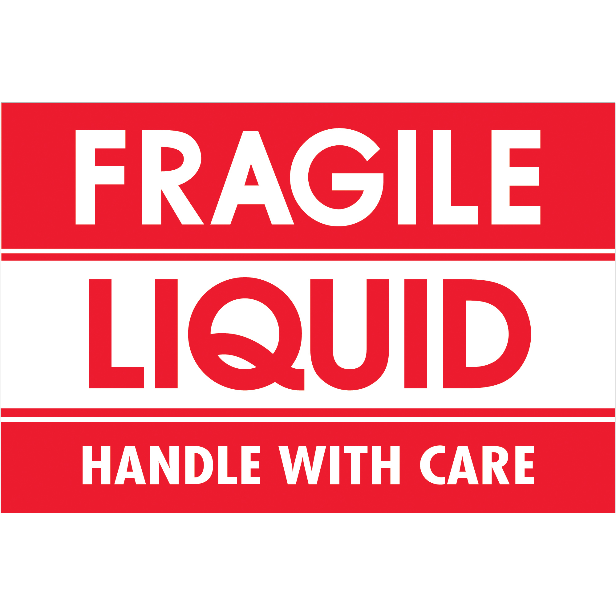2 x 3" - "Fragile - Liquid - Handle With Care" Labels | Hybrid Shipping ...