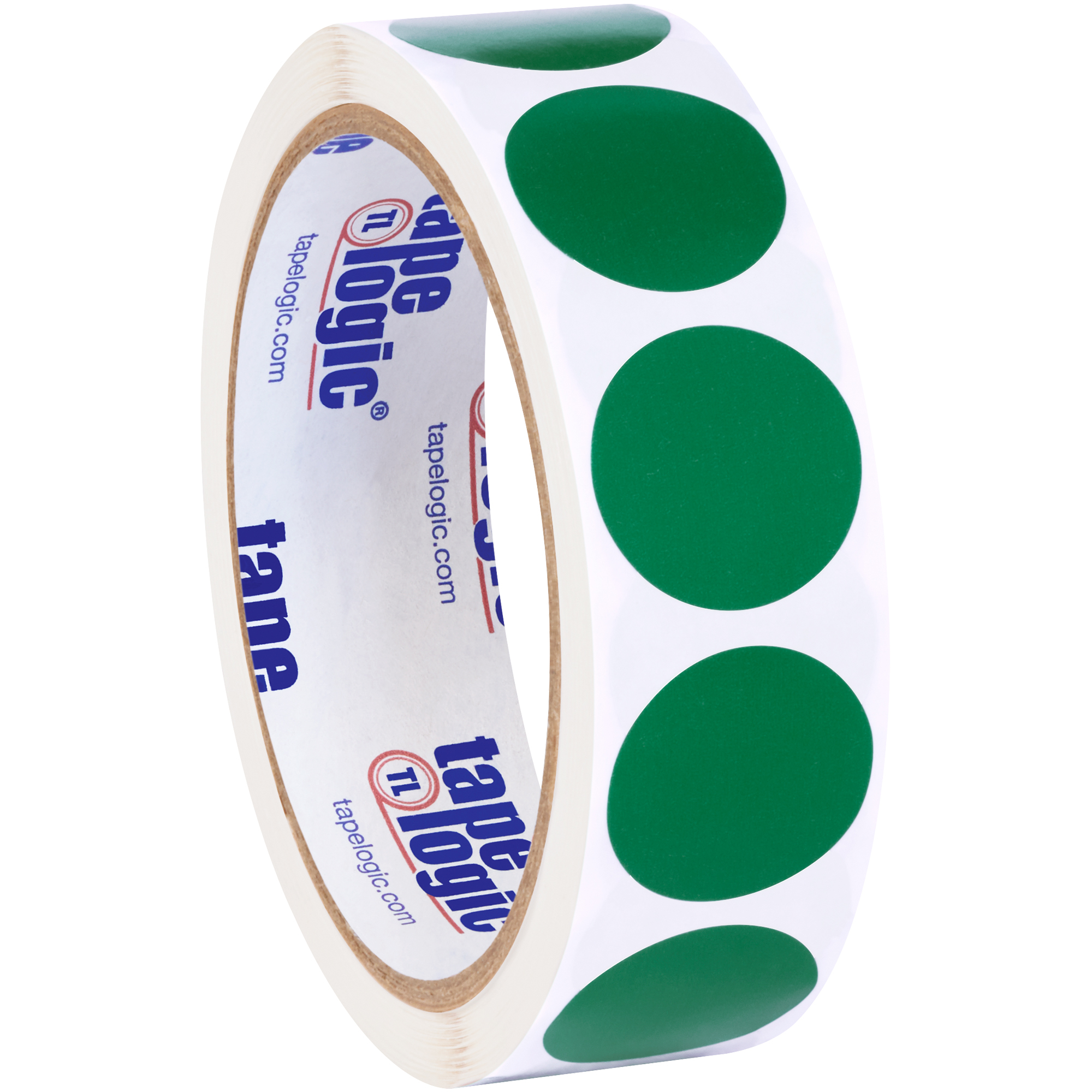 1" Green Inventory Circle Labels | Hybrid Shipping Supplies