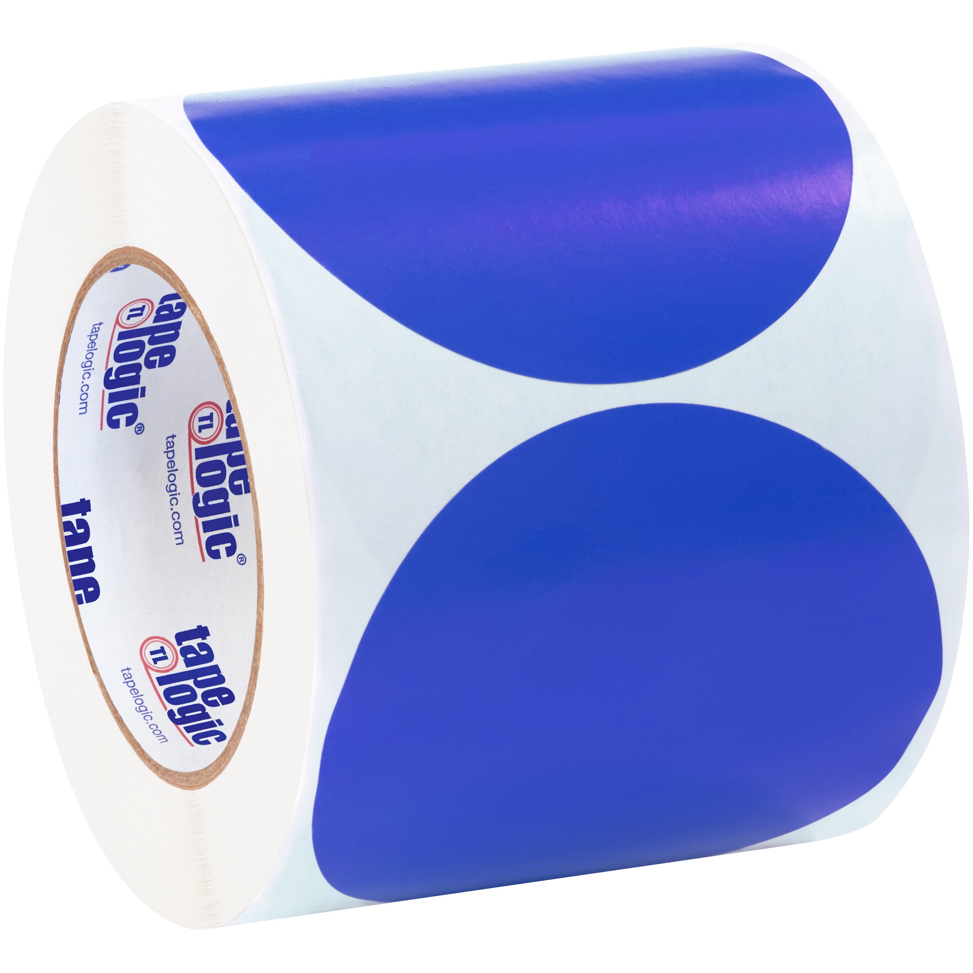 4" Dark Blue Inventory Circle Labels | Hybrid Shipping Supplies