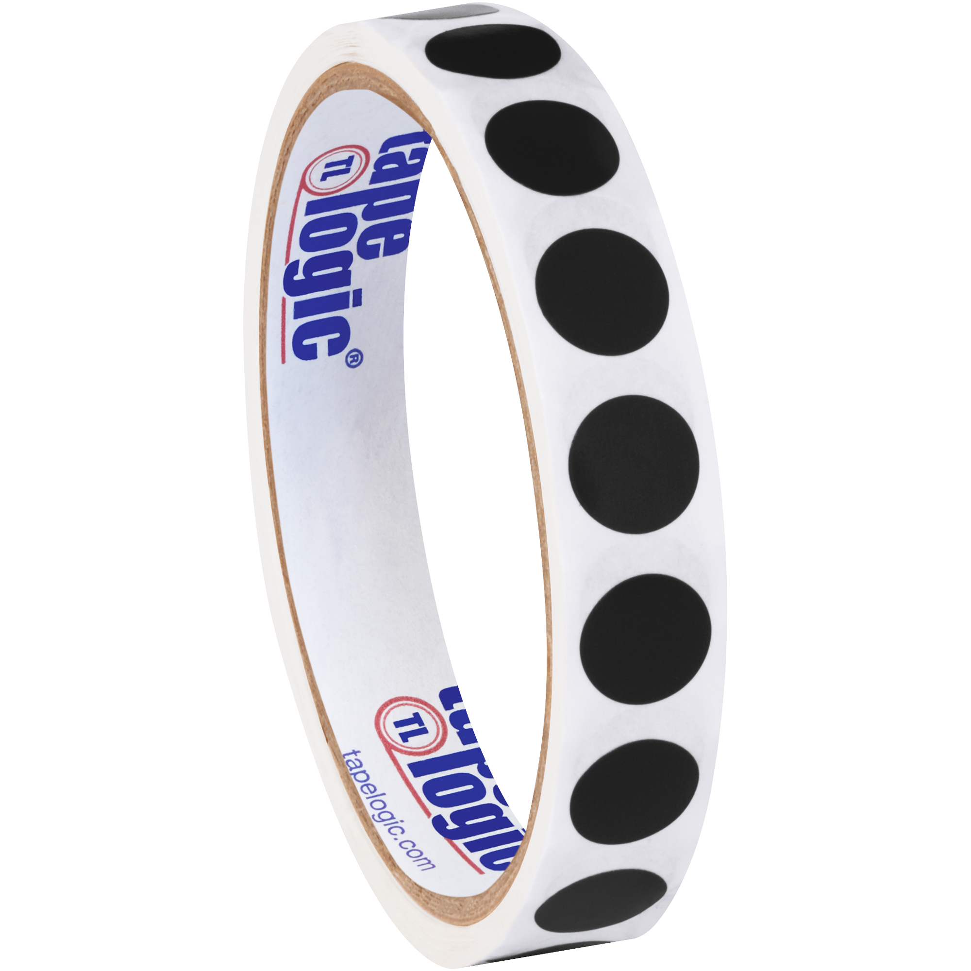 1/2" Black Inventory Circle Labels | Hybrid Shipping Supplies