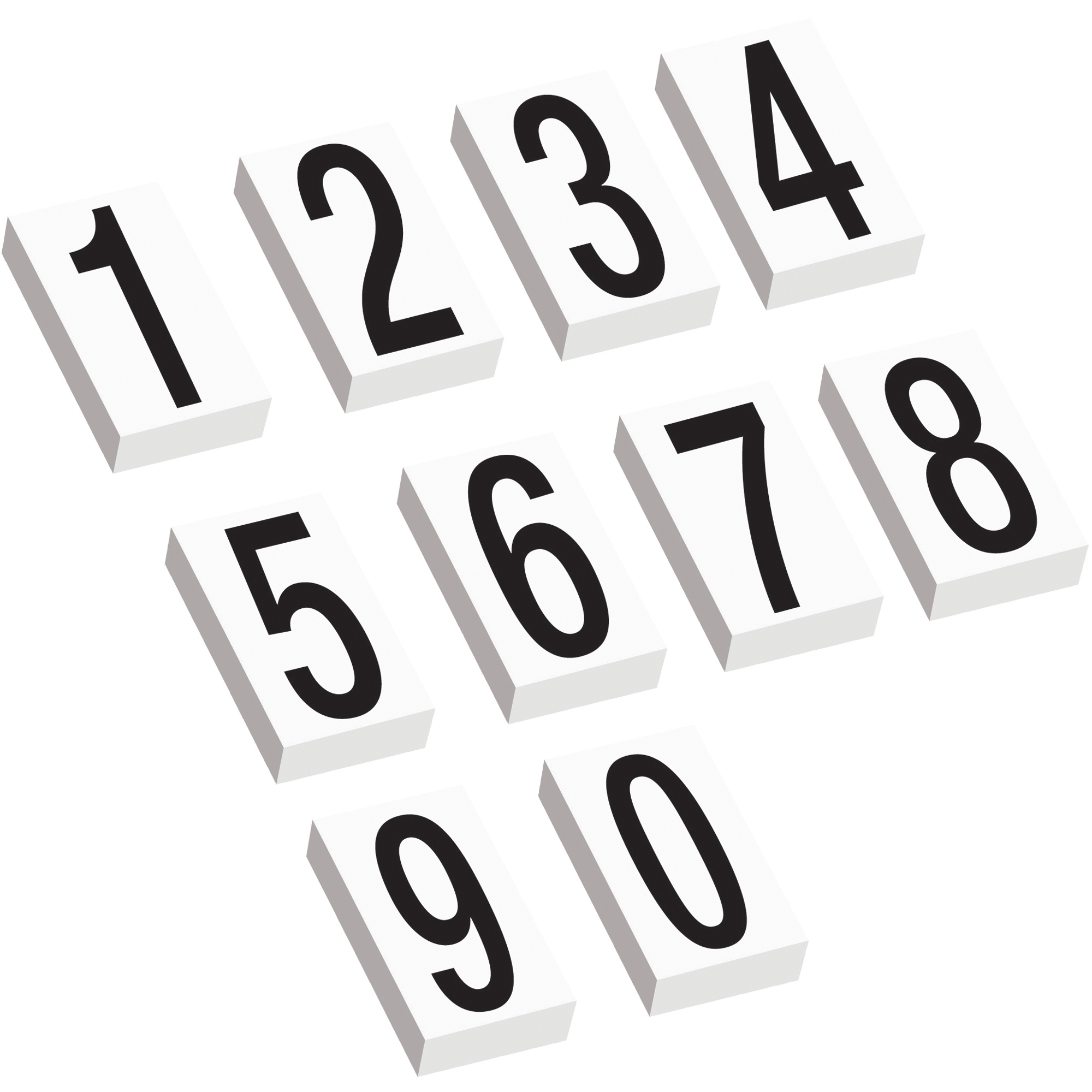 3 1/2" Vinyl Warehouse Number Kit Labels | Hybrid Shipping Supplies