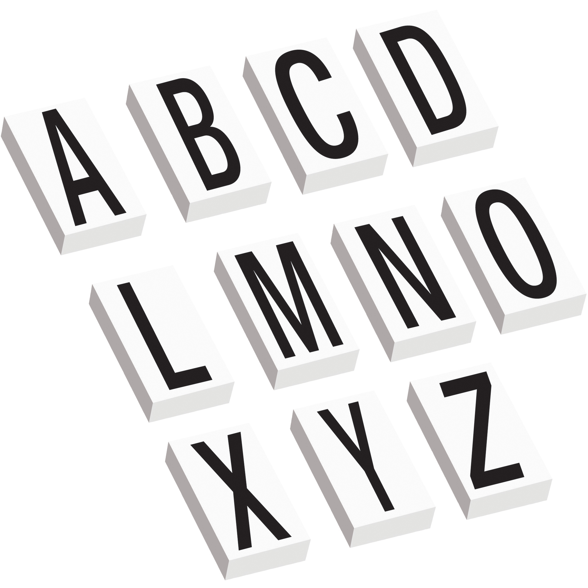 3 1/2" Vinyl Warehouse Letter Kit Labels | Hybrid Shipping Supplies