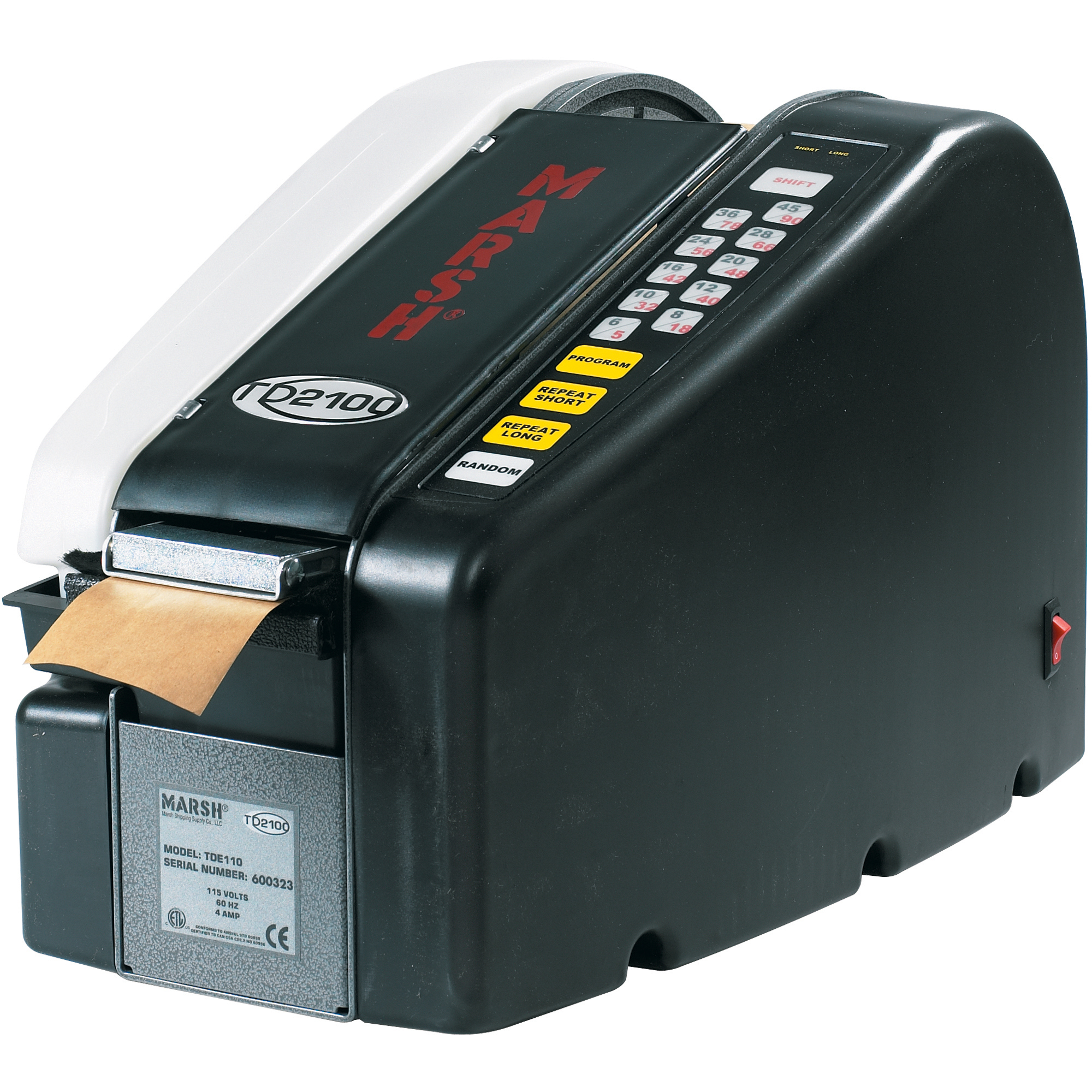 Marsh® TD2100 Electric Paper Gum Tape Dispenser | Hybrid Shipping Supplies