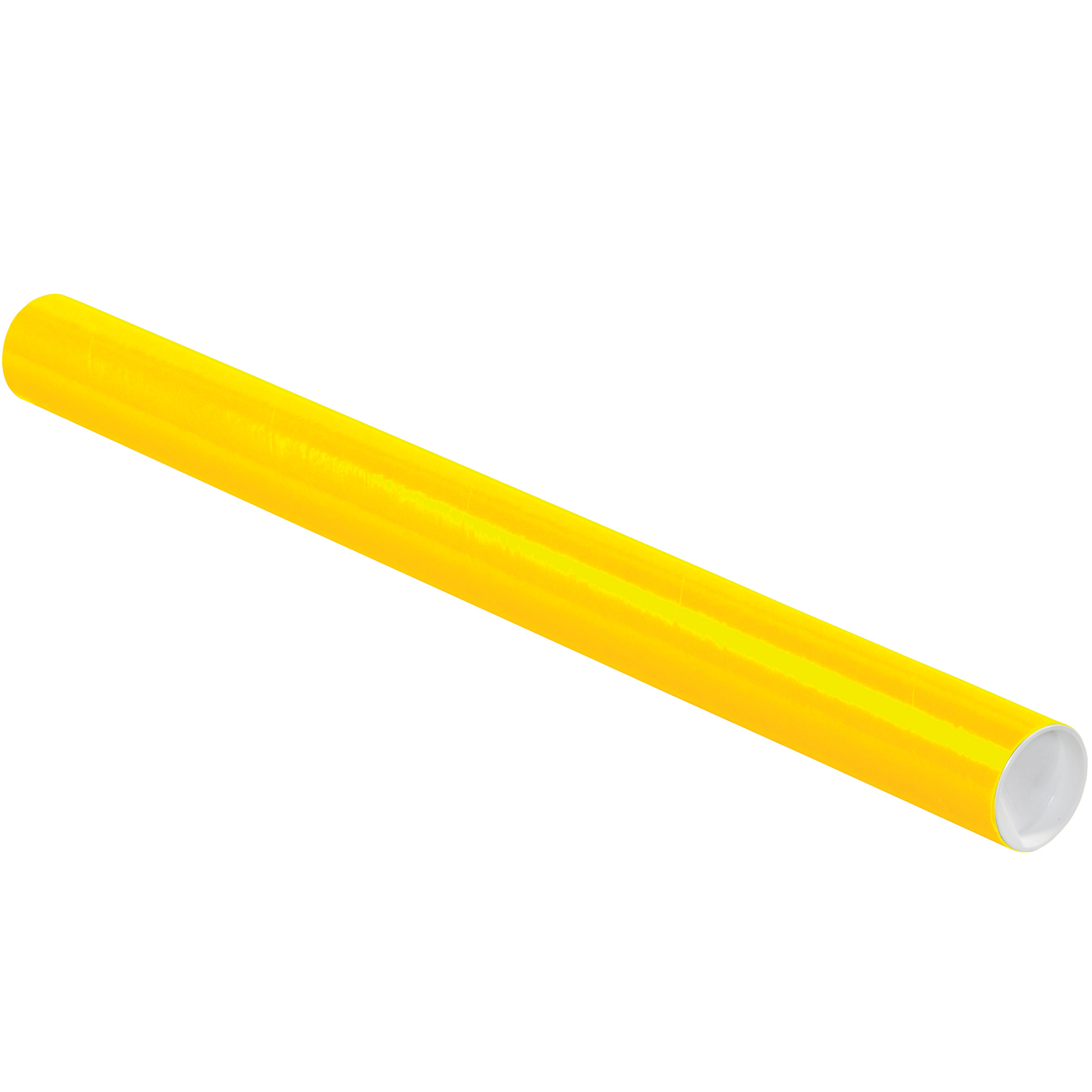 2 x 24" Yellow Tubes with Caps | Hybrid Shipping Supplies